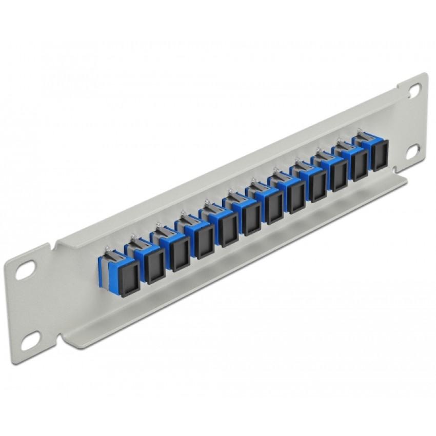 Delock 10″ LWL Patchpanel 12 Port SC Simplex blau - Toepassing: SC ...