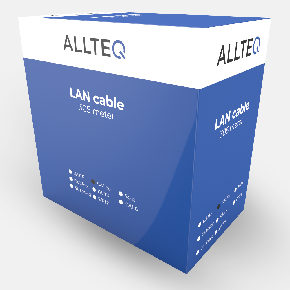 Cat5E kabel op rol: 305 meter - Allekabels.nl - Ruim assortiment