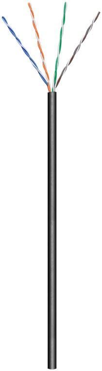 Cat 5e U/UTP netwerkkabel per rol - 100 meter - Soort: U/UTP - Cat 5e, Kern: Vaste kern - CCA ...
