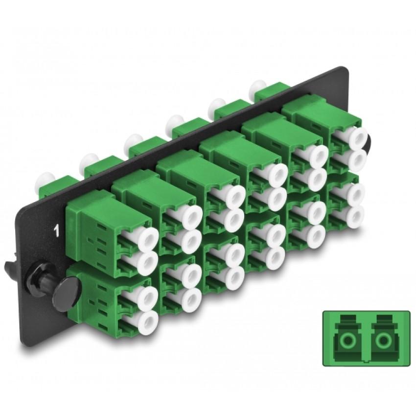 Delock LWL Adapterpanel LC Duplex APC 12 Poen - Toepassing: LC Duplex ...