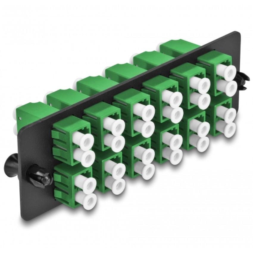 Delock LWL Adapterpanel LC Duplex APC 12 Poen - Toepassing: LC Duplex ...