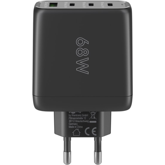 USB lader - Aansluiting 1: Euro stekker male Aansluiting 2: 3x USB C ...