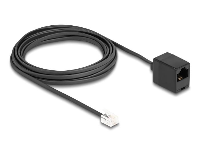 Delock Telefonkabel RJ11 Stecker zu RJ45 Buchse schwarz 5 m - Dieses ...