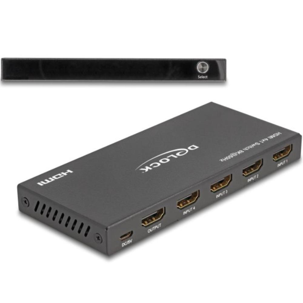 HDMI Switch 4 poorts - HDMI versie: 2.1 – Ultra High Speed Ingang: 4x ...