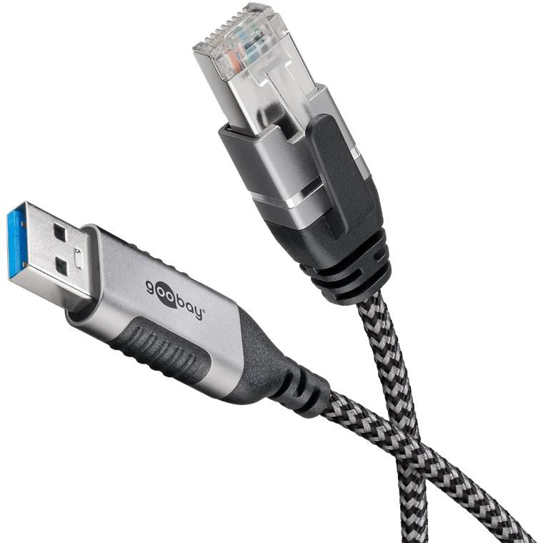 USB naar RJ45 ethernet slim kabel - Type: Cat 6 FTP Aansluiting 1: USB ...