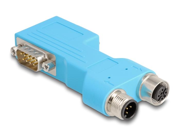 Delock D-Sub 9/M12 A-kodiert 5-pin CAN Bus 90° - Dieser Adapter von ...