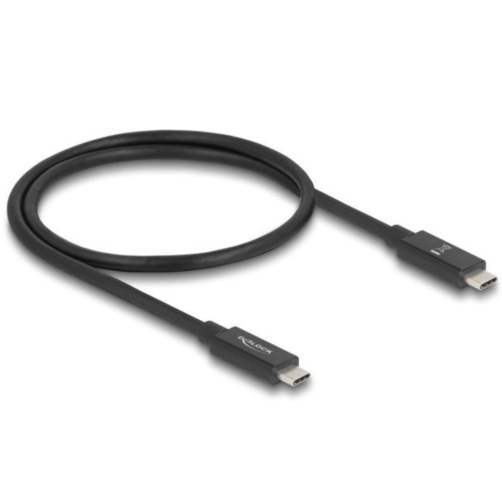 USB C naar USB C kabel - Versie: USB4 Aansluiting 1: USB C male ...