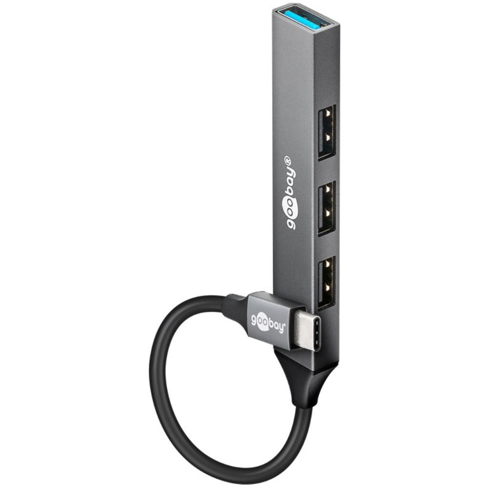 USB C hub - Versie: USB 3.2 Gen 1x1 Aansluiting 1: USB C male ...