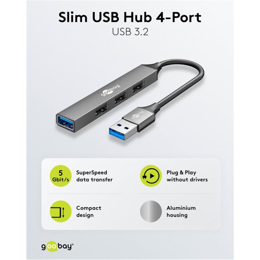 USB 2.0 hub - 10 USB poorten - Versie: 2.0 - HighSpeed - 10 poorten ...