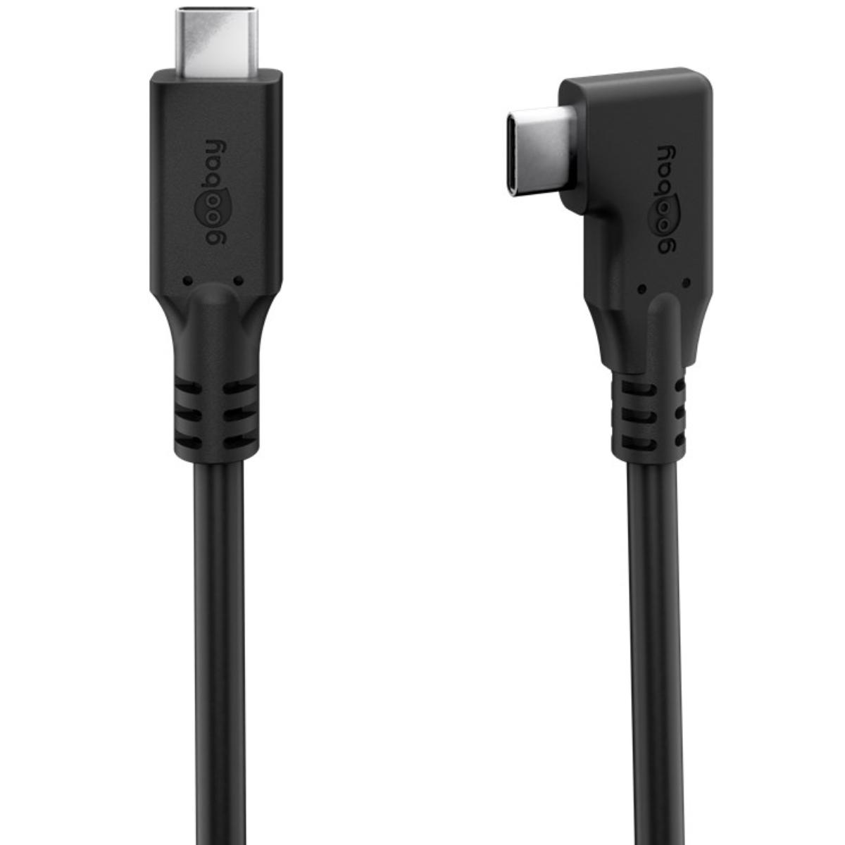 USB C naar USB C kabel - Versie: USB4 Aansluiting 1: USB C male ...