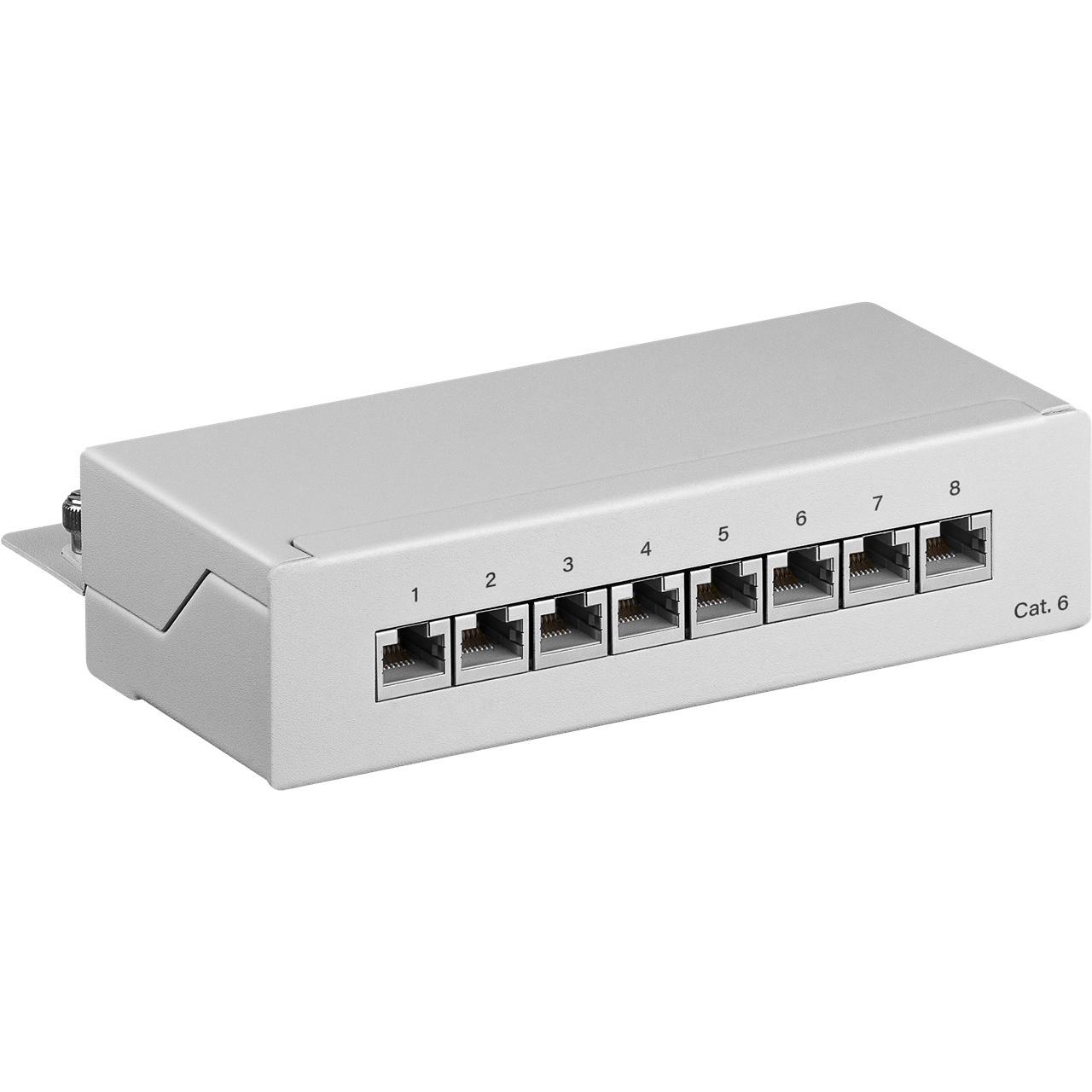 Mini-patch-panel cat. 6 12-Port, RJ45 - Type: 8-port RJ45