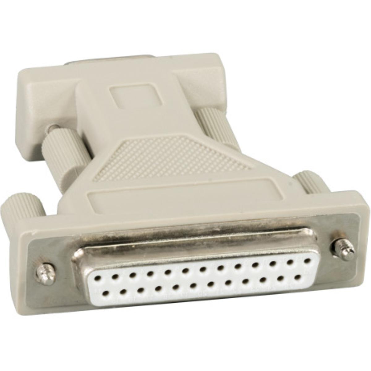 Adapter DB9M/DB25F, beige - Type: DSub 9 plug to DSub 25 jack