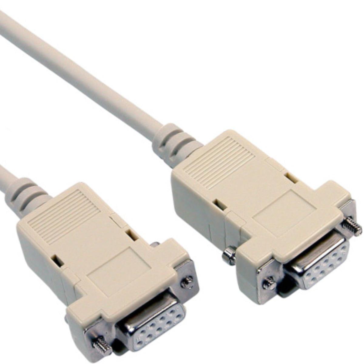 Zero Modem cable 2m Jack-Jack 9pol. D-SUB, - Type: 2 x DSub 9 ...