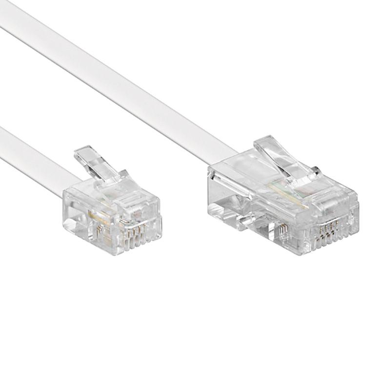 Telefoon Adapterkabel RJ11 - RJ45 - Telefoon adapterkabel, Connector 1 ...