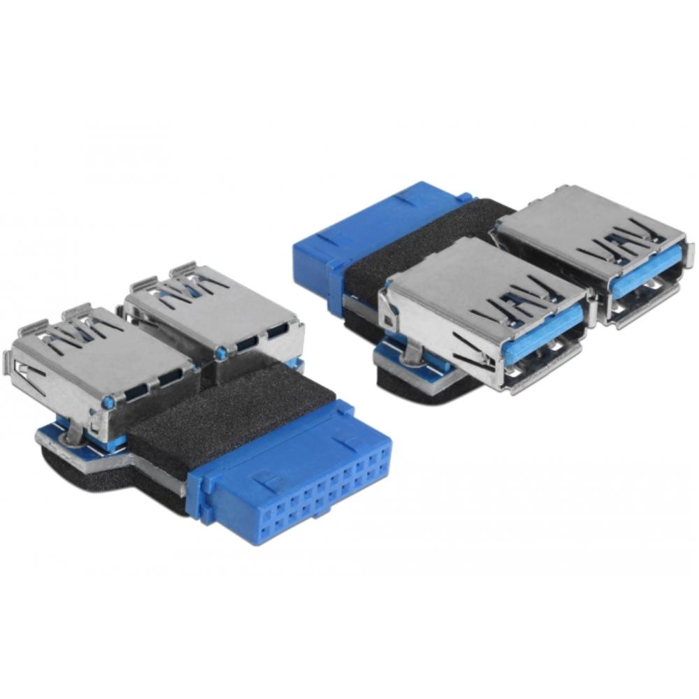 Pinheader 19P naar USB 3.0 verloopstekker - Pinheader 19p naar USB 3.0 ...