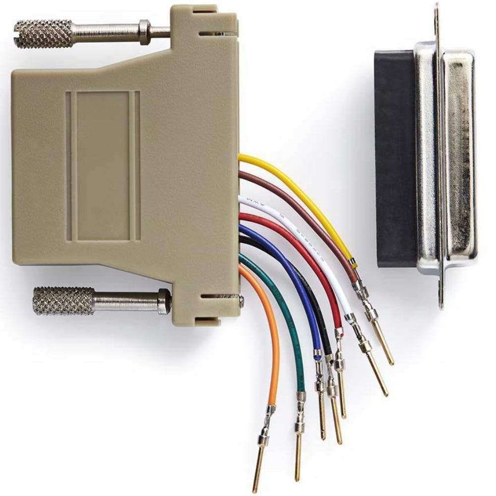 Serieel D-sub - RJ45 - Jumper Box verloopstekker, Aansluiting 1: 25 ...
