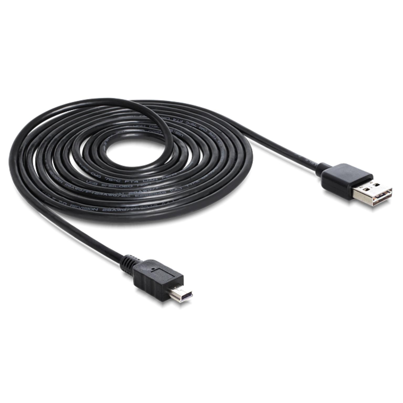 Easy Mini USB Kabel - USB A naar Mini USB Kabel - Zwart, Type: 2.0 ...