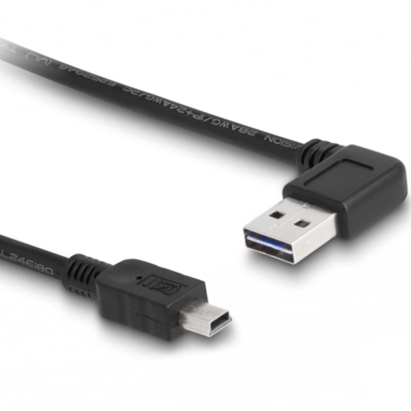 Easy Mini USB Kabel - USB A naar Mini USB Kabel - Haaks - Zwart, Type ...