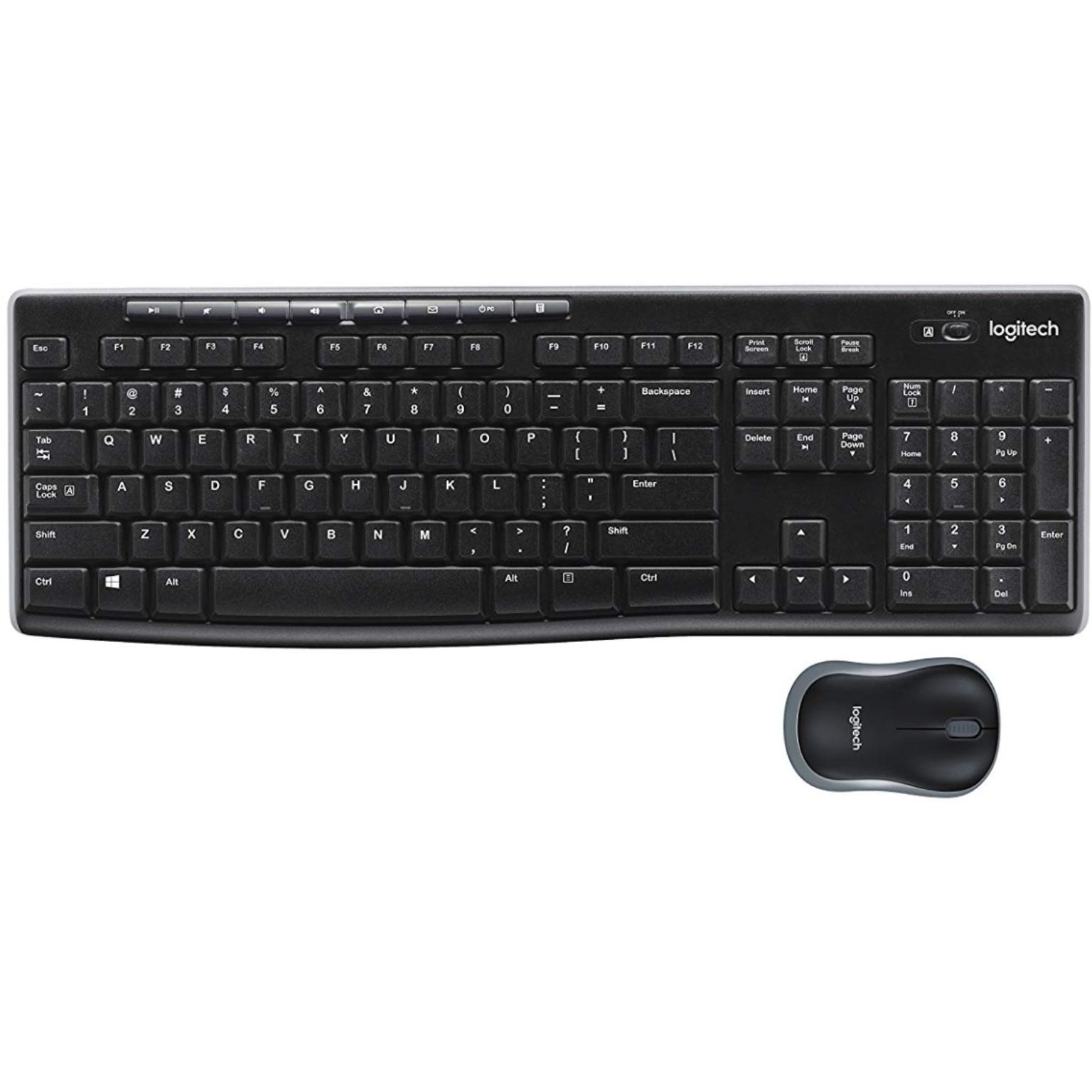 Draadloos toetsenbord met muis - Logitech - Merk: Logitech MK270, Indeling: QWERTY - Rubberdome ...