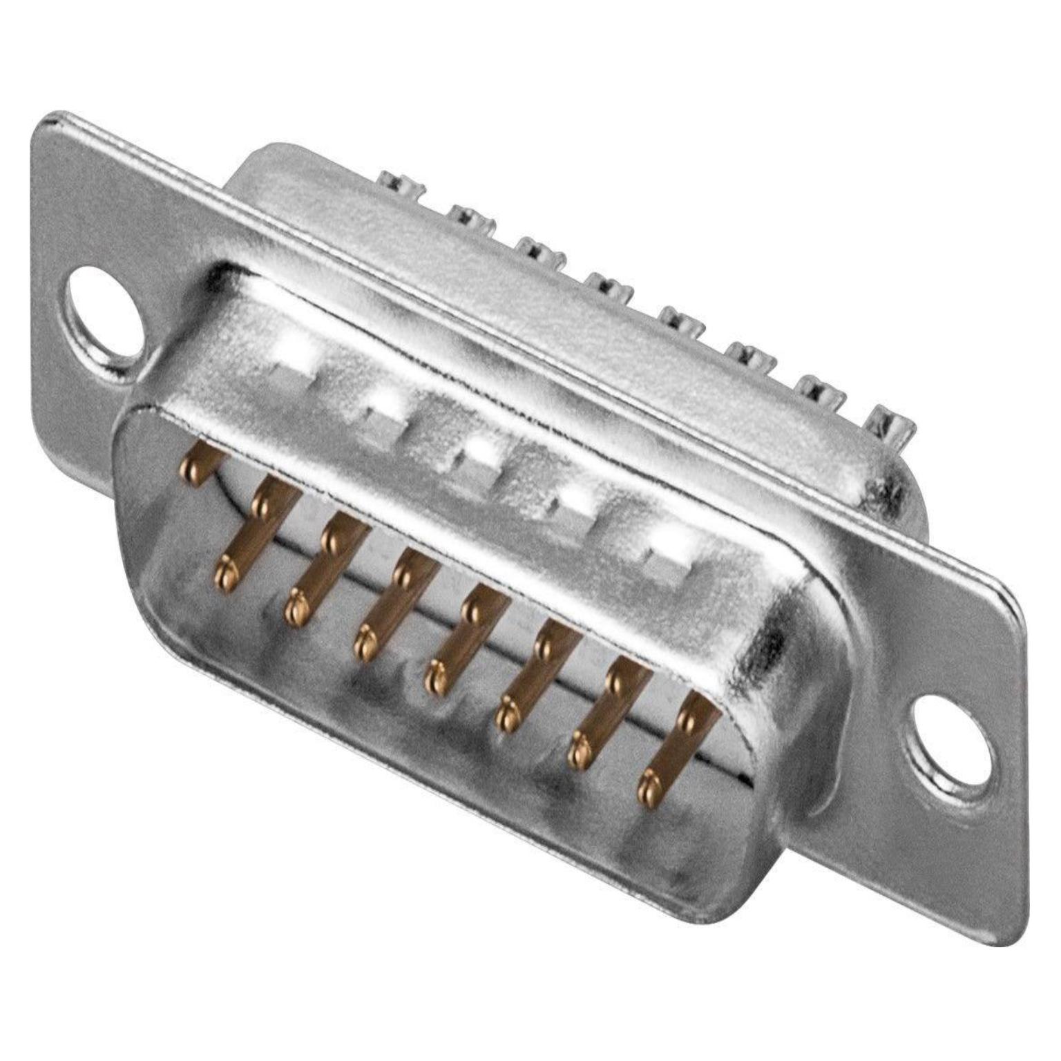 SUB-D-male 15-polessolder cup - SUB-D-male 15-polessolder cup Per stuk