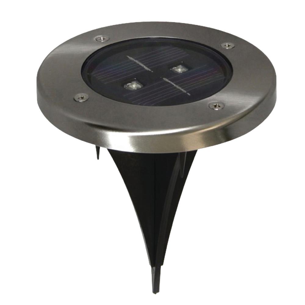 Solar grondspot - Solar grondspot - Zilvergrijs, Aantal LED's: 2, Kleur ...