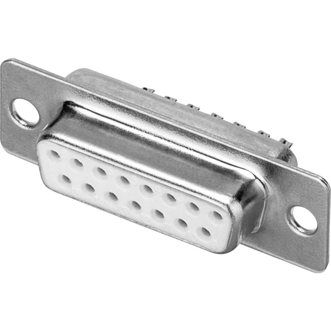 D-sub 15 chassisdeel - Female - Sub-D 15 polig chassisdeel, Aansluiting ...