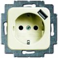Inbouw Stopcontact - Met USB - Inbouw Stopcontact - Creme RAL1013, Met ...