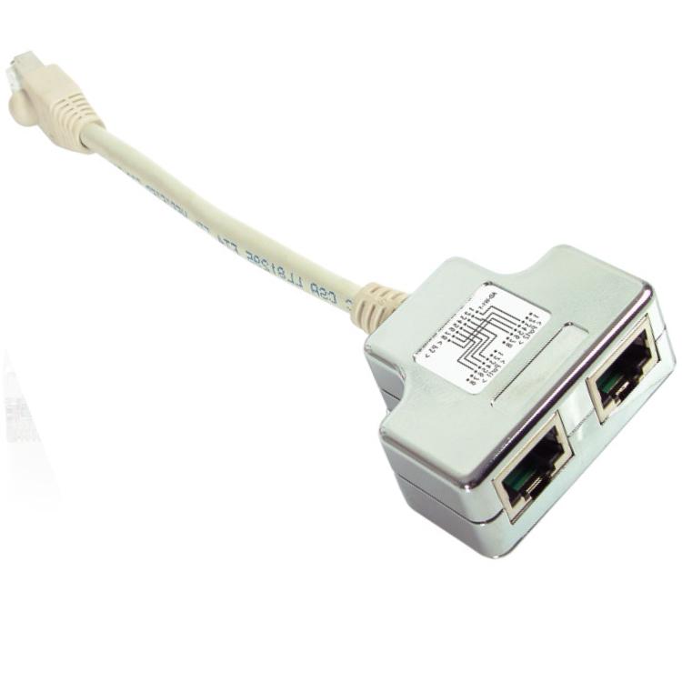 ISDN splitter - Soort: Cat 5 Aansluiting 1: RJ45 male Aansluiting 2: 2x ...