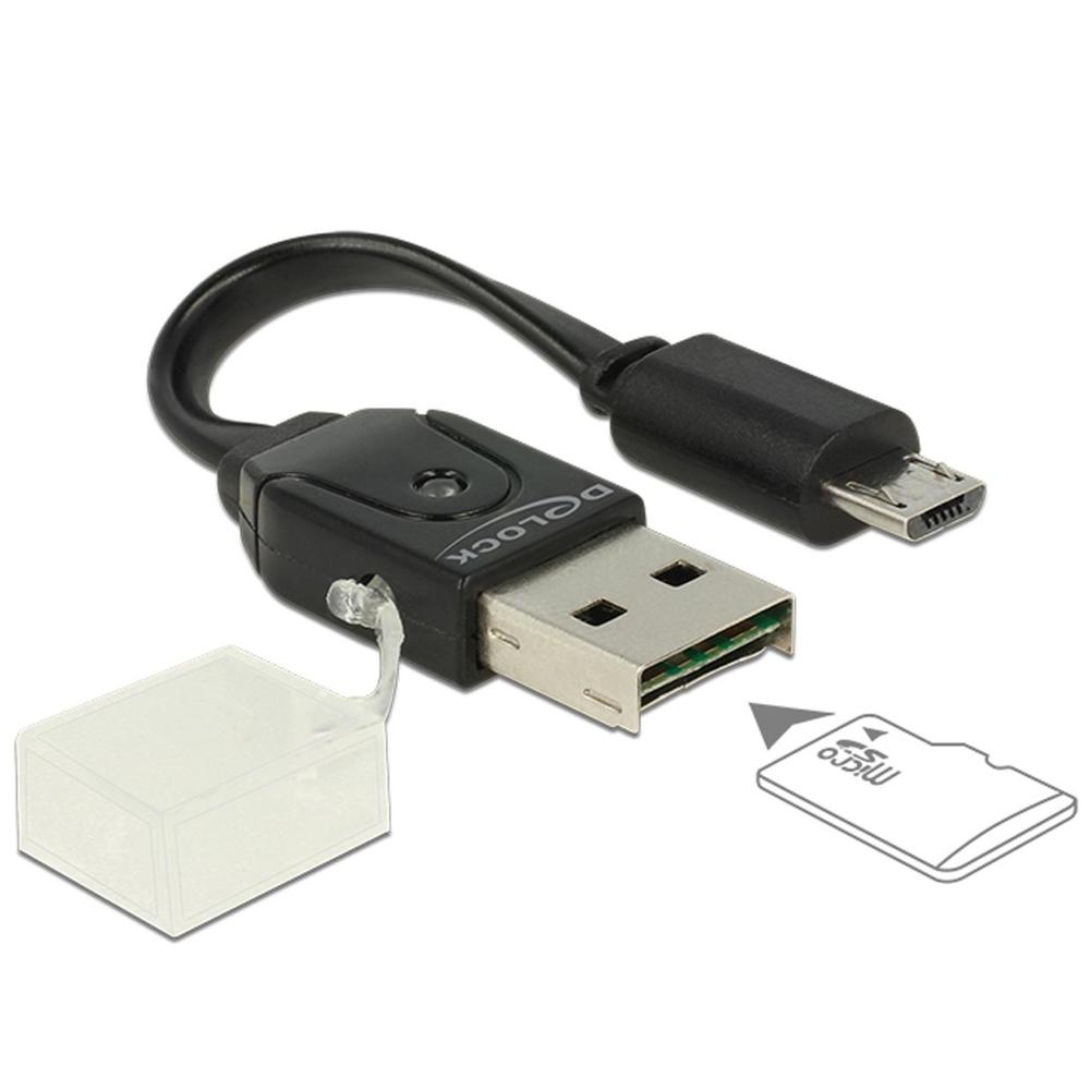 Cable Micro USB OTG male > USB A male incl. Micro SD Card Reader ...
