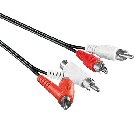 Tulp Kabel - Tulp Kabel, 2x Tulp Male naar 2x Tulp Male, Met aftakking ...