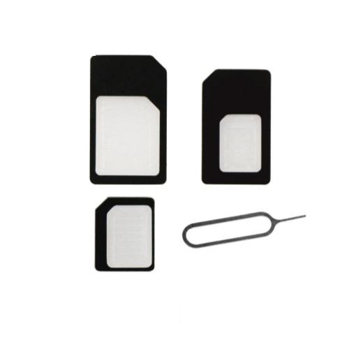 Simkaart adapter set - Extra: Met kaartslot opener, Adapter 1: Nano Sim ...
