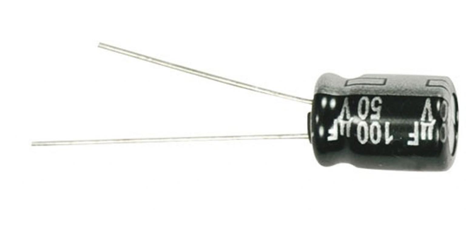 Condensator - Condensator, Type: Radiaal Elco - 100µF, Spanning: 50V ...