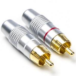 Profesionele Tulp Stekker - Tulp stekkers,Male, Verguld, 1x Witte en 1x ...