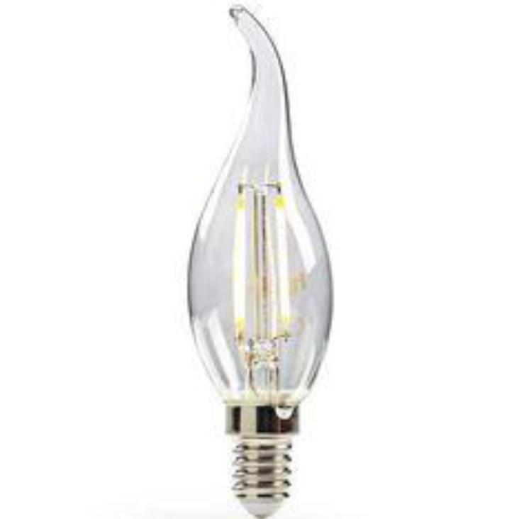 Retro LED-gloeilamp E14 | Kaars met gebogen punt | 2,5 W | 250 lm ...