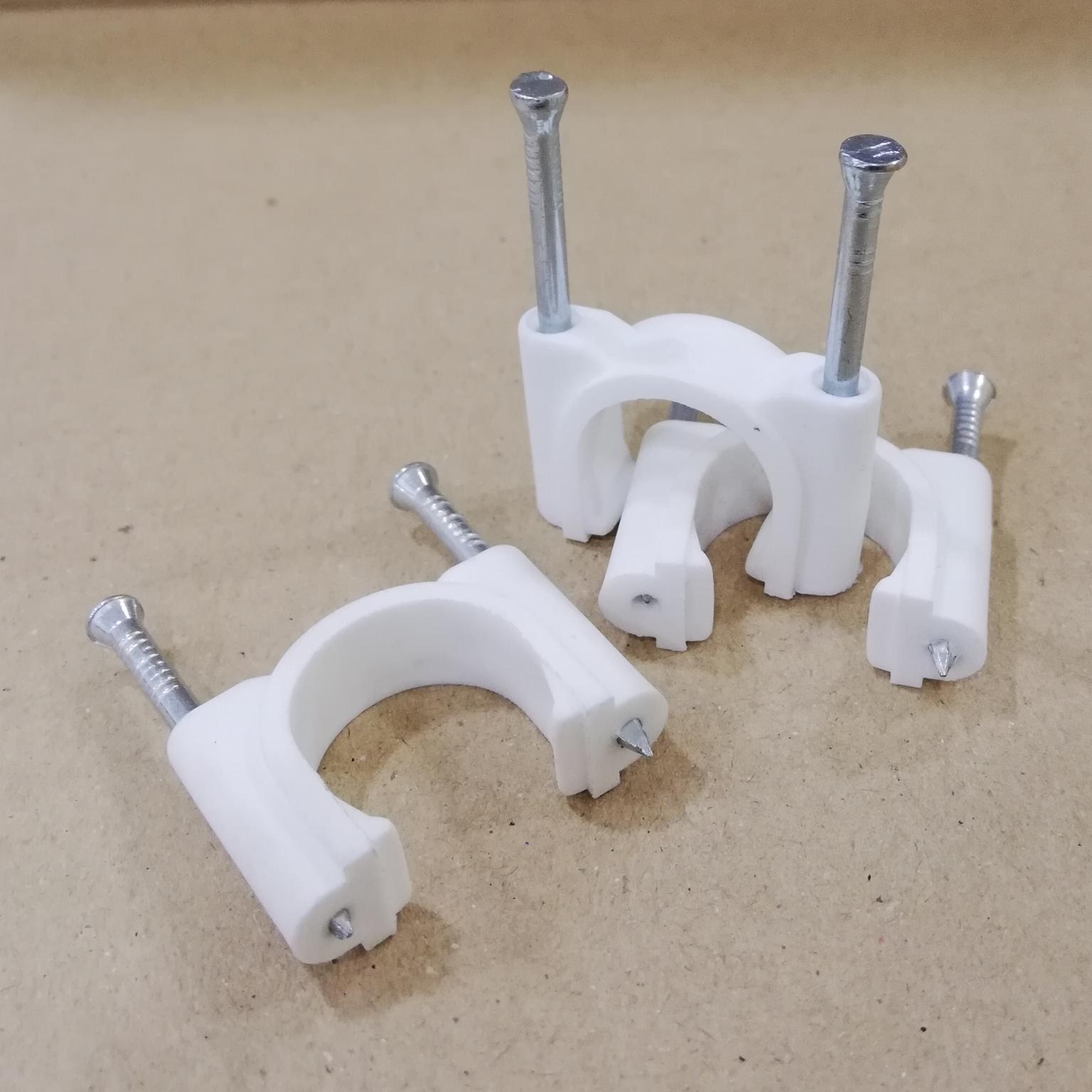 Kabelclip 40 mm wit -12 st. - Materiaal: Kunststof, Kleur: Wit, Max ...
