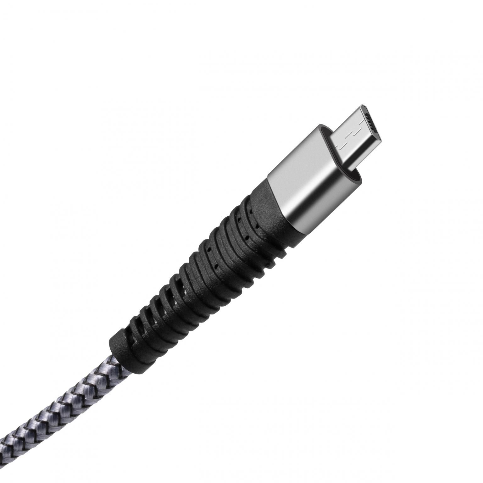 Micro USB kabel - Versie: 2.0 - HighSpeed, Extra: Gevlochten mantel ...