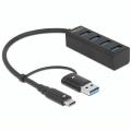 Delock 4 Port USB 5 Gbps Hub met USB-C/A - Versie: 3.2 Gen 2x1 ...