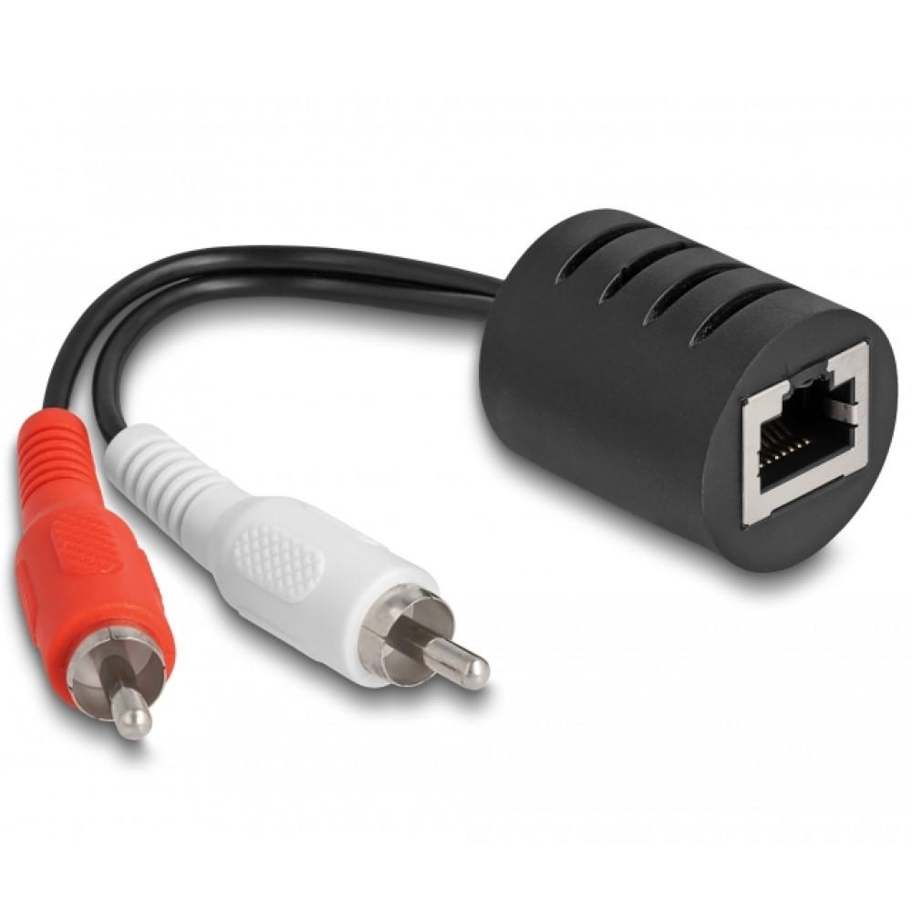 RJ45 audio verlengkabel - Type: Cat 5 Aansluiting 1: RJ45 female ...