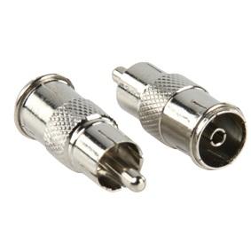 Tulp Verloopstekker - Jack naar Coax Verloopstekker, Tulp Male naar ...